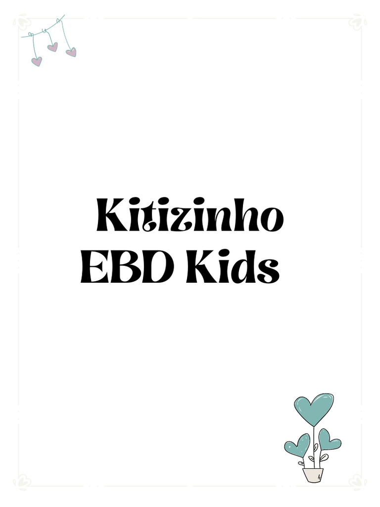 Kit Completo EBD Kids | PDF | Oração | Jesus