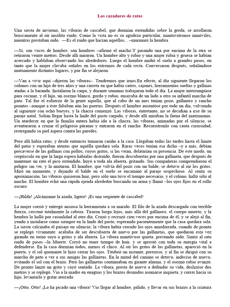 Los cazadores de ratas | PDF