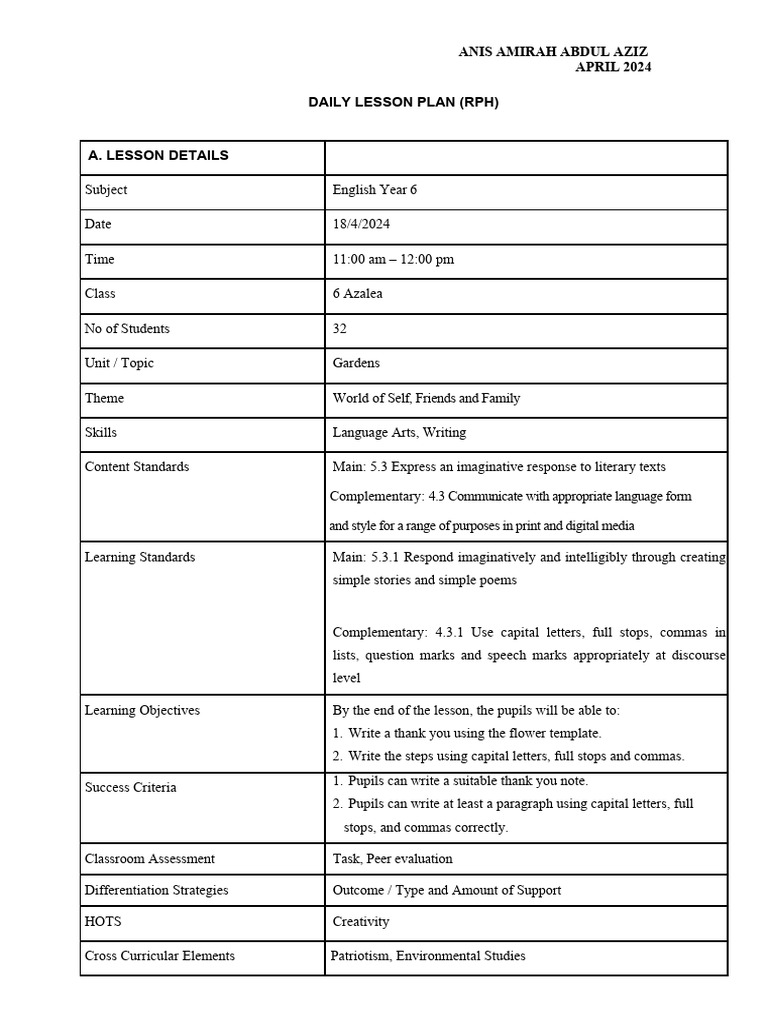 6a 18 April Pdf Teachers Lesson Plan