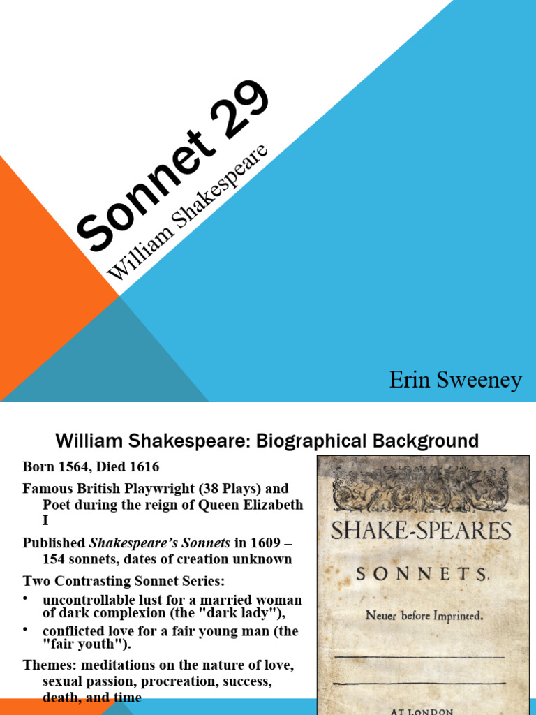 Sonnet 29 Presentation | Download Free PDF | Shakespeare's Sonnets ...