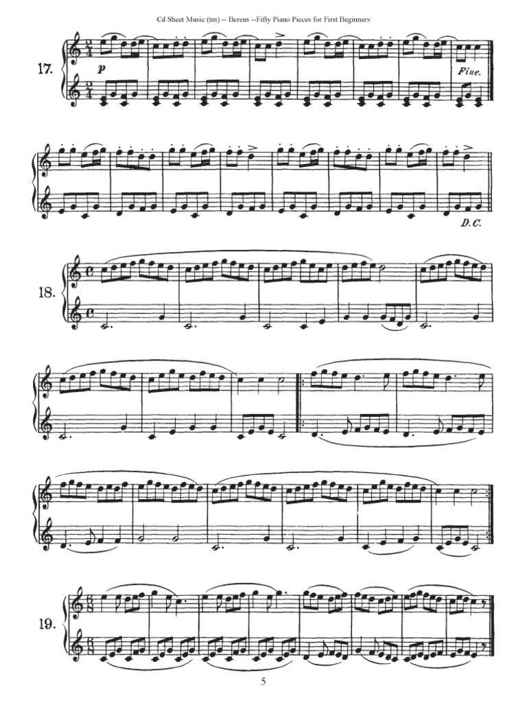 3 Piano Pieces For Beginners III | PDF