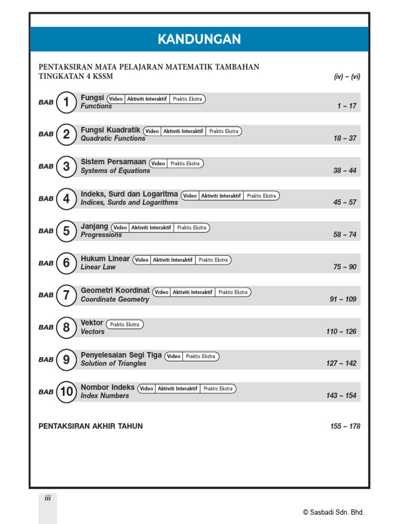 Matematik Tambahan Tingkatan 4 | PDF