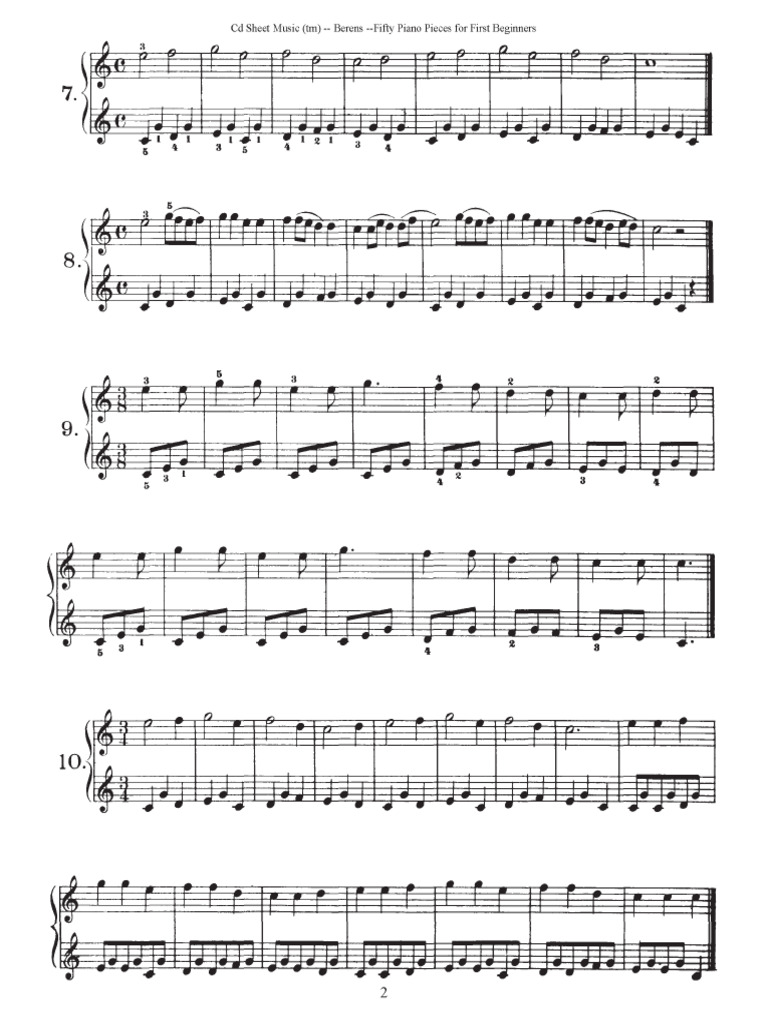 4 Piano Pieces For Beginners | PDF