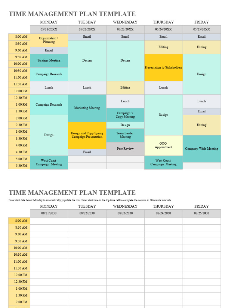 IC Time Management Plan 8899 | PDF