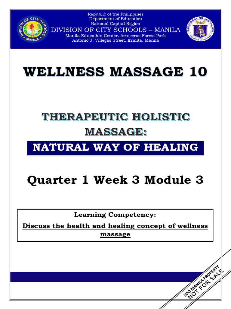 Wellness-Massage Module Q1 W3 | PDF | Naturopathy | Traditional Chinese ... Wellness-Massage Module Q1 W3 | PDF | Naturopathy | Traditional Chinese ...