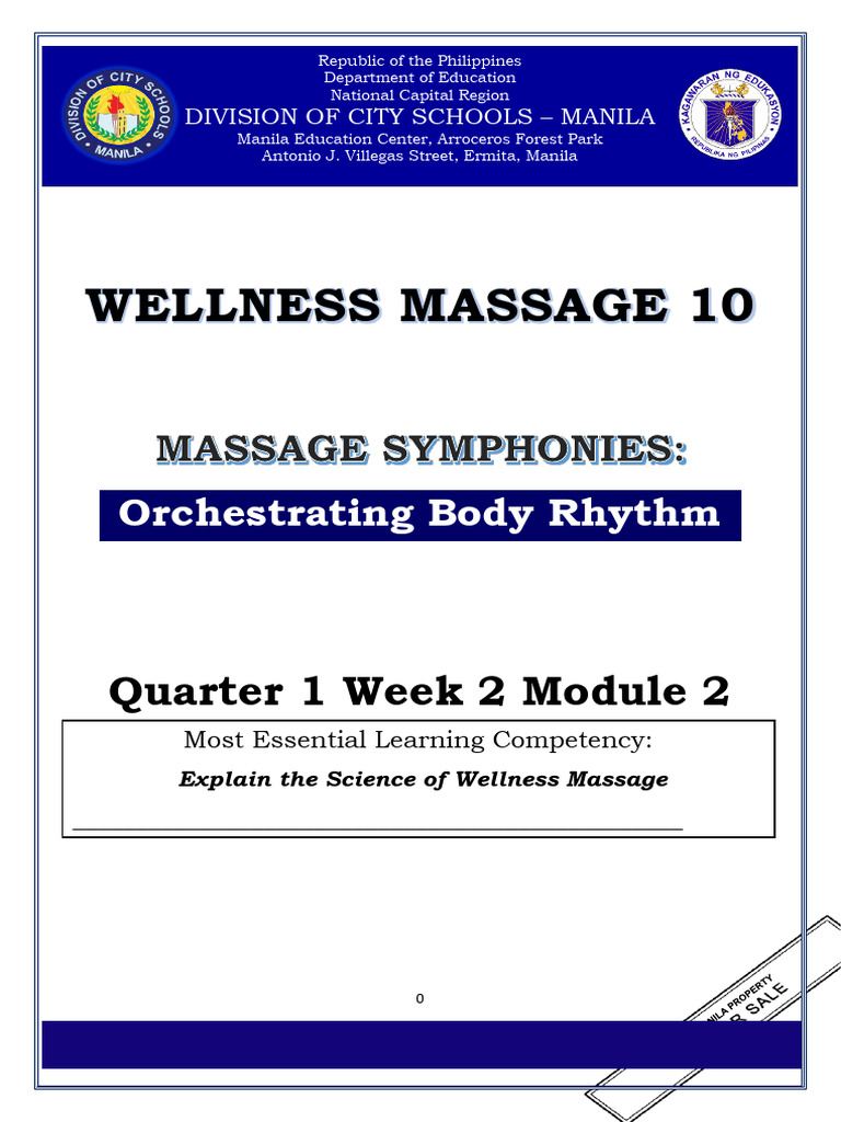 Wellness-Massage Module Q1 W2 | PDF | Human Body | Arm