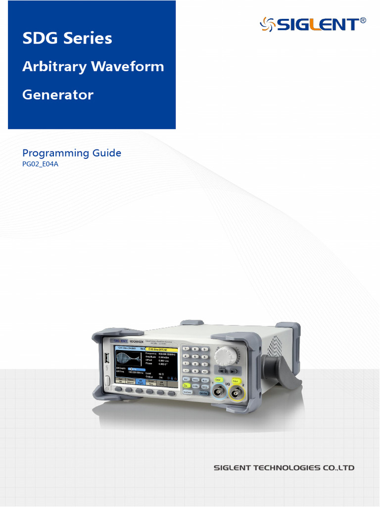 SDG Programming Guide | PDF | Frequency Modulation | Amplitude