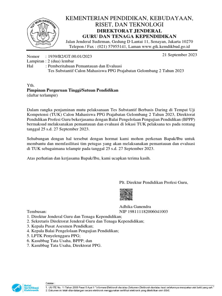 Dokumen 330670 1695297267 Pemberitahuan-Pemant | PDF