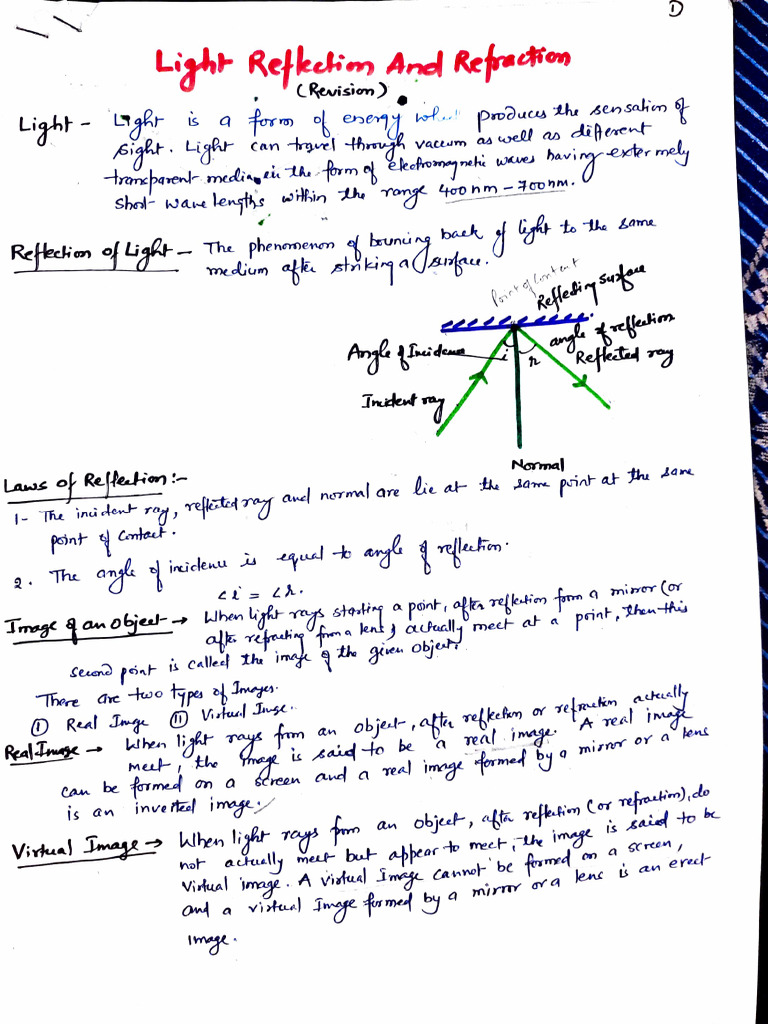 Light Reflection and Refraction | PDF | Electrodynamics | Atomic