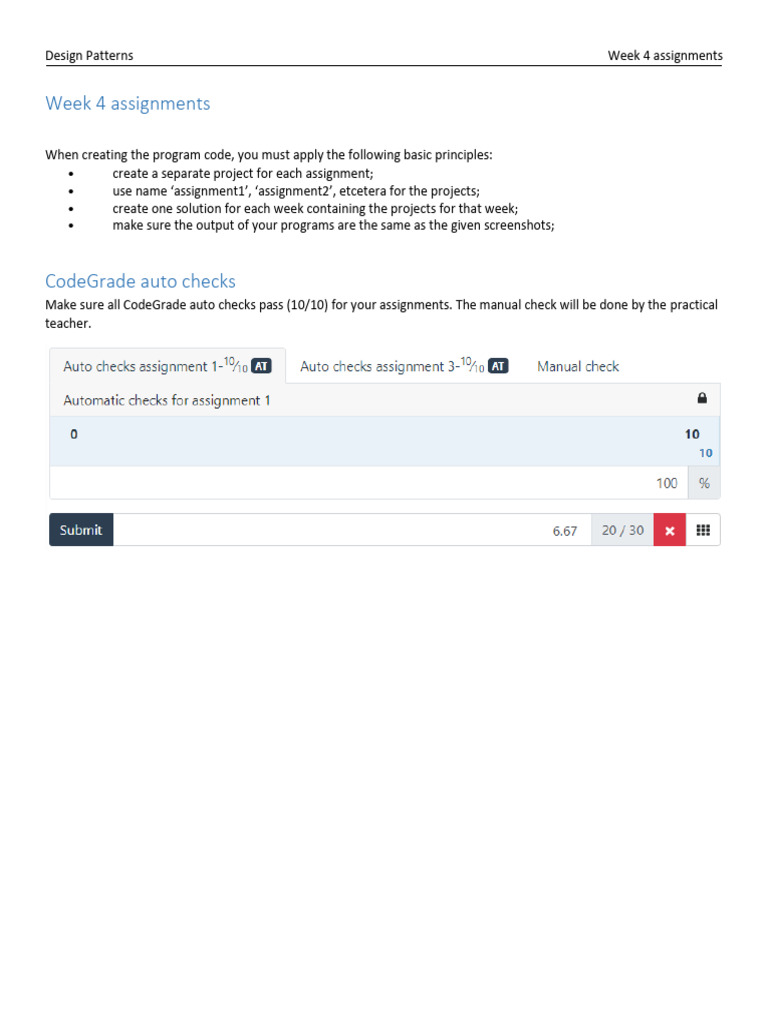 Assignments DesignPatterns Week4 | Download Free PDF | Interface ... Assignments DesignPatterns Week4 | Download Free PDF | Interface ...