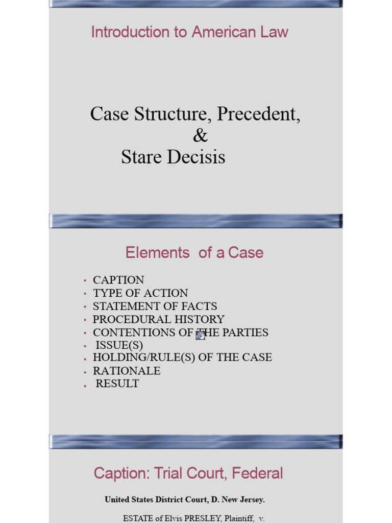 4a. Elements of A Case | PDF | Precedent | Obiter Dictum