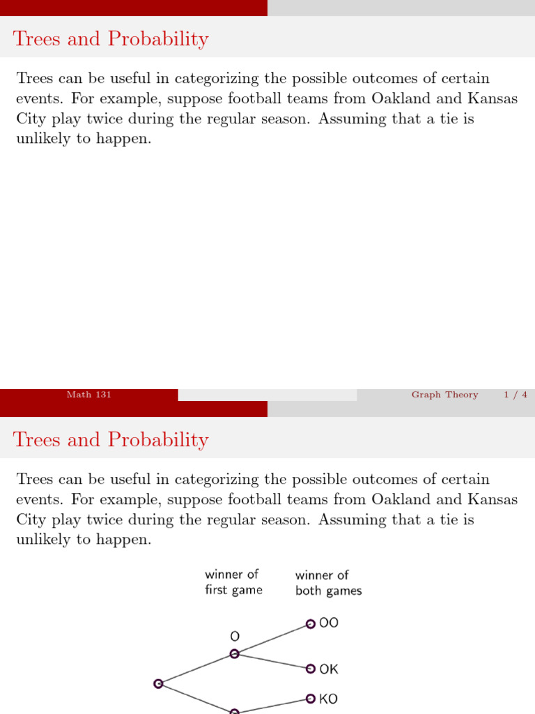 Probability with Trees in Graph Theory | PDF | Probability | Mathematics
