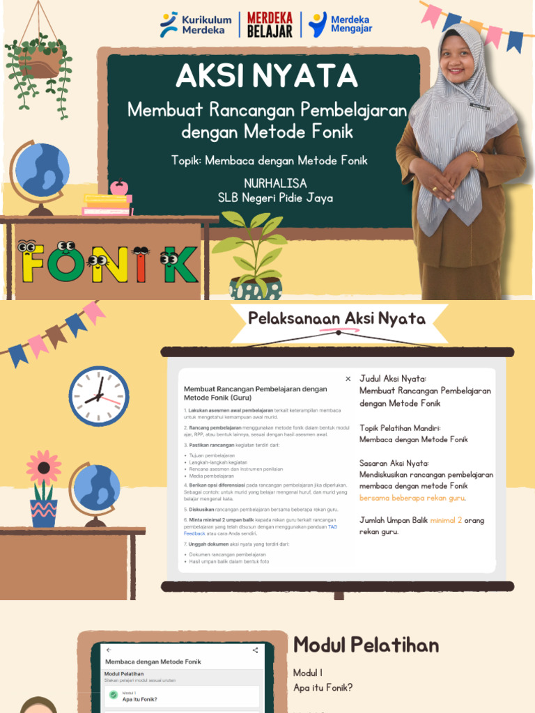 Aksi Nyata 04 Topik Membaca dengan Metode Fonik | PDF Aksi Nyata 04 Topik Membaca dengan Metode Fonik | PDF