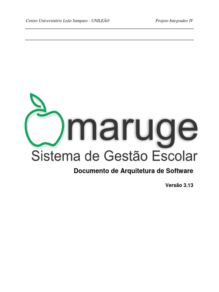 Leitura Complementar - Exemplo de Documento de Arquitetura de Software | PDF | Model-View ...