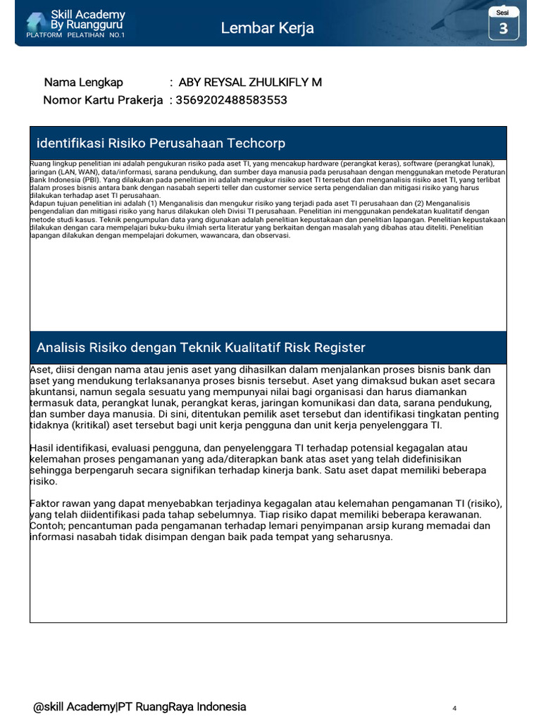 TPM 2 Menganalisis Proses Manajemen Risiko Keuangan - (ABY REYSAL ...