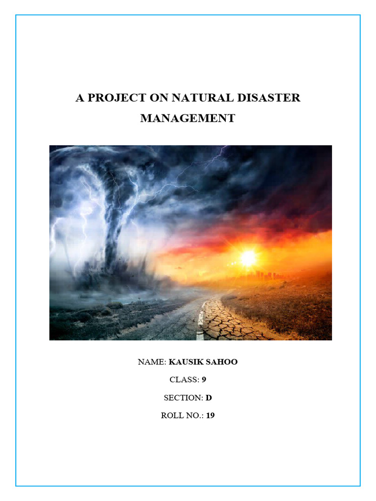 A Project On Natural Disaster Management | PDF | Natural Disasters ...