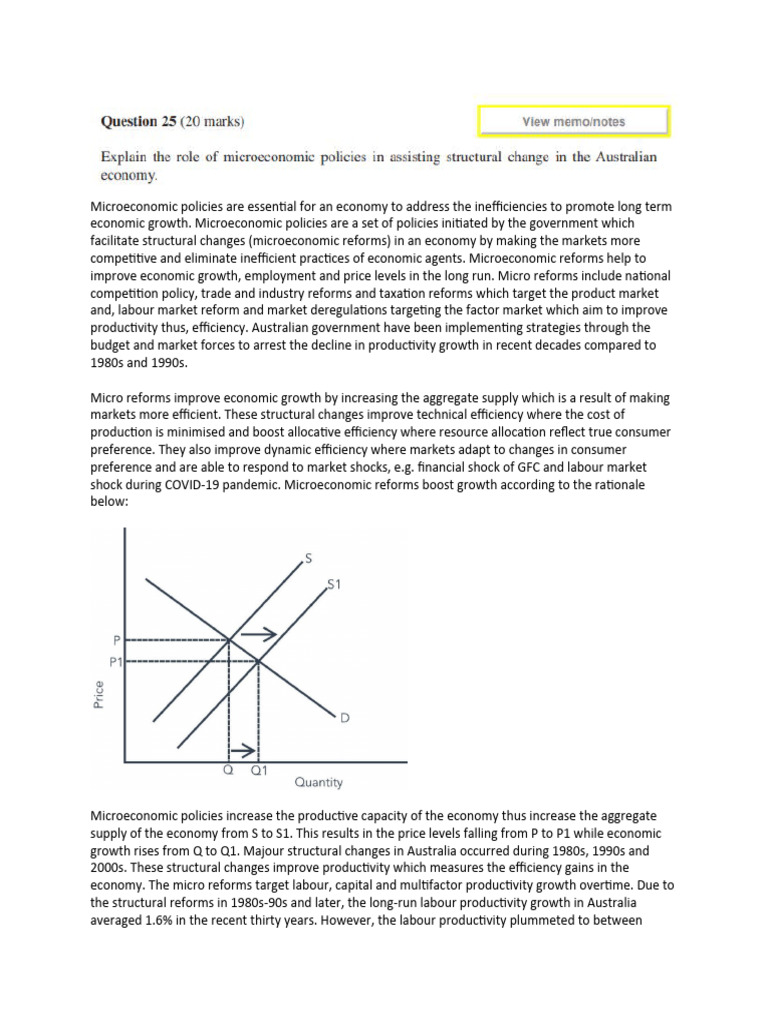 Microeconomic Reform Essay | PDF | Taxes | Microeconomics