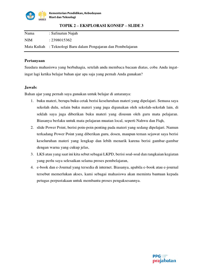 Topik 2 Eksplorasi Konsep Slide 3 TBPP (Safina) | PDF