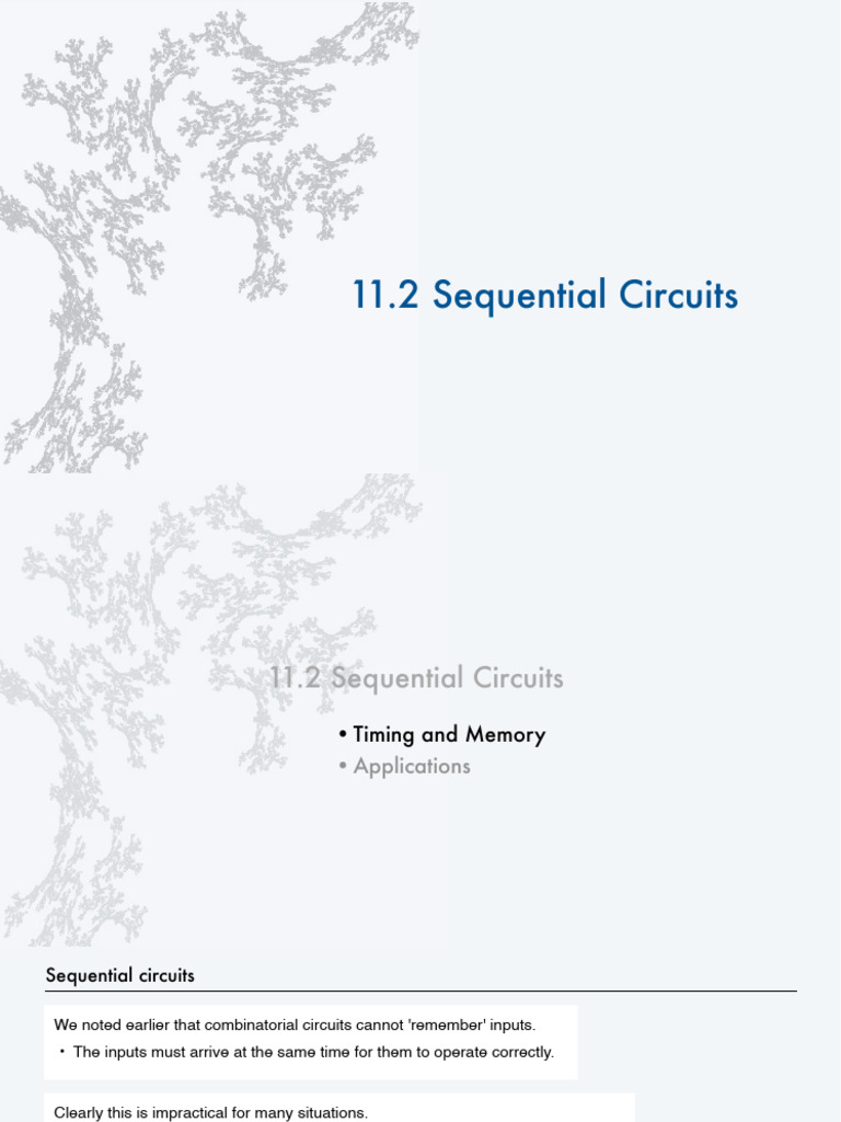11.2 Sequential Circuits | PDF | Computer Engineering | Electronics