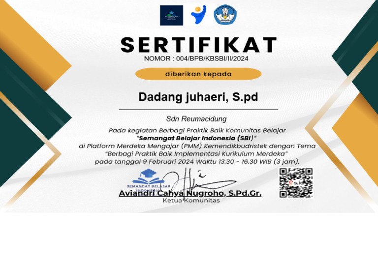 Sertifikat BPB 1 | PDF