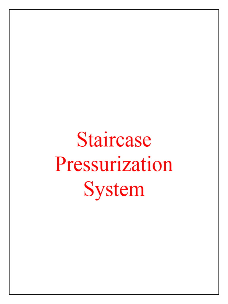 Pre Commissioning Procedure For Staircase Pressurization System Pdf