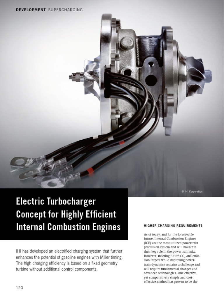 Electric Turbocharger Concept For Highly Efficient Internal Combustion ...