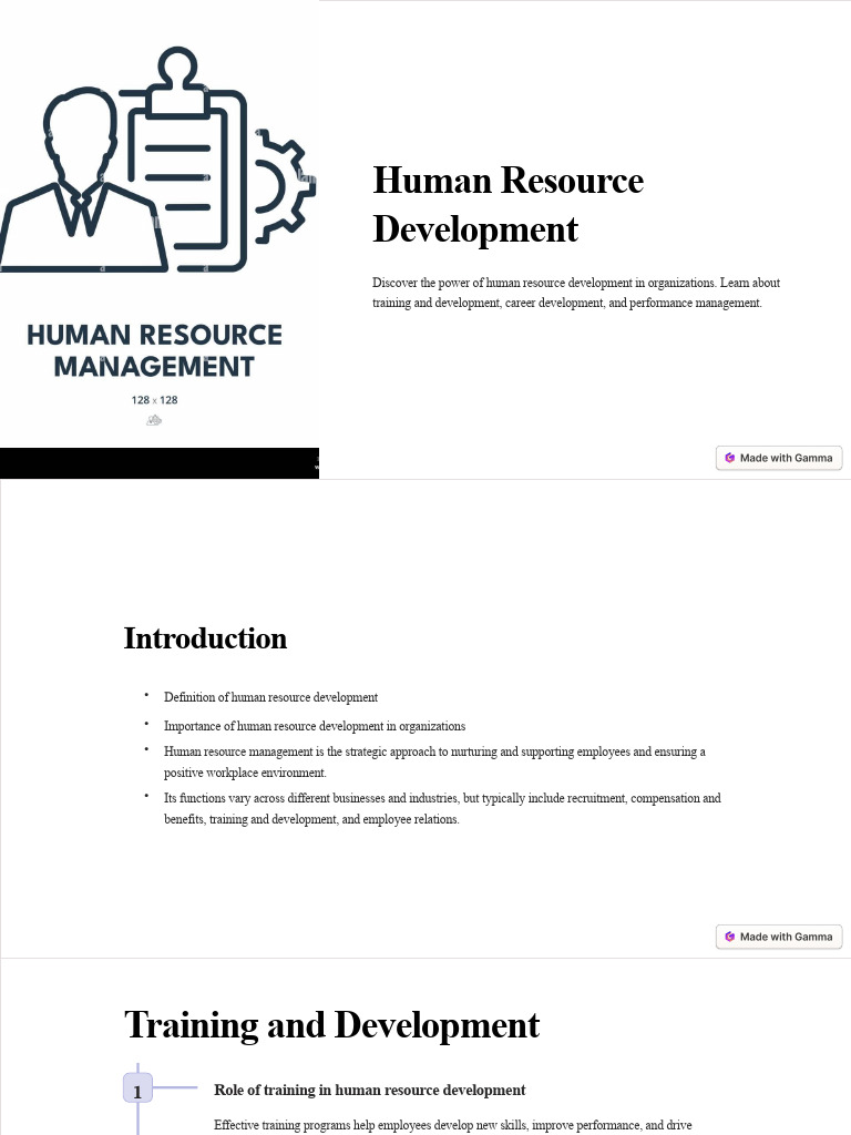 Human Resource Development | PDF | Human Resources | Employee Retention