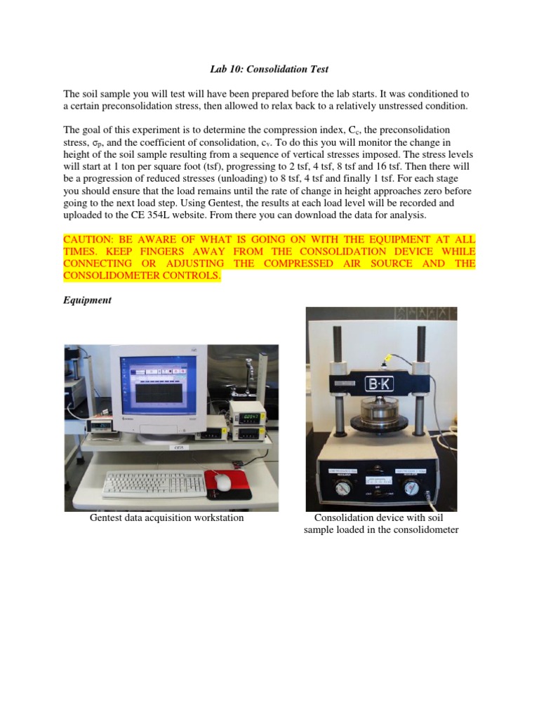 Consolidation Procedure | PDF | Sampling (Signal Processing) | Electrical Engineering