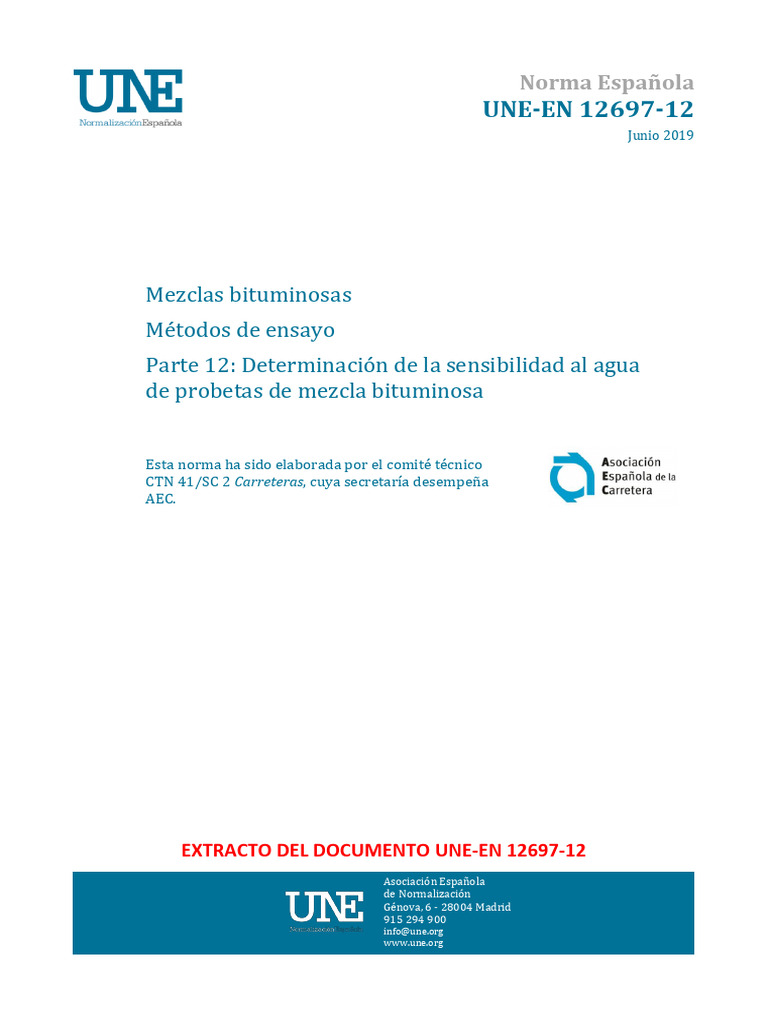 (EX)UNE-EN_12697-12=2019 | Descargar gratis PDF | Densidad | Física ...
