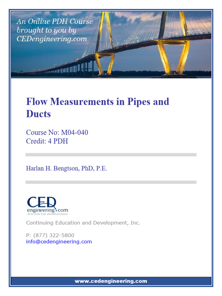 M04-040 - Flow Measurement in Pipes and Ducts - US | PDF | Flow Measurement | Gases
