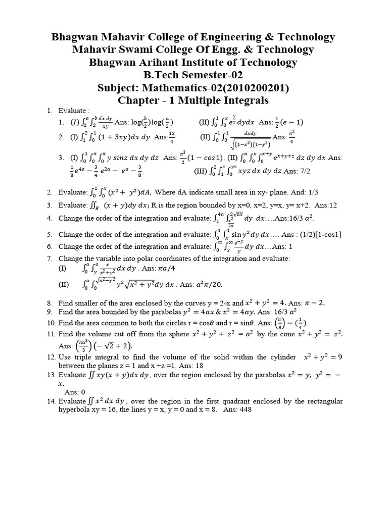 Question bank sem-2(Maths-2)[1] | Download Free PDF | Euclidean Space | Basis (Linear Algebra)