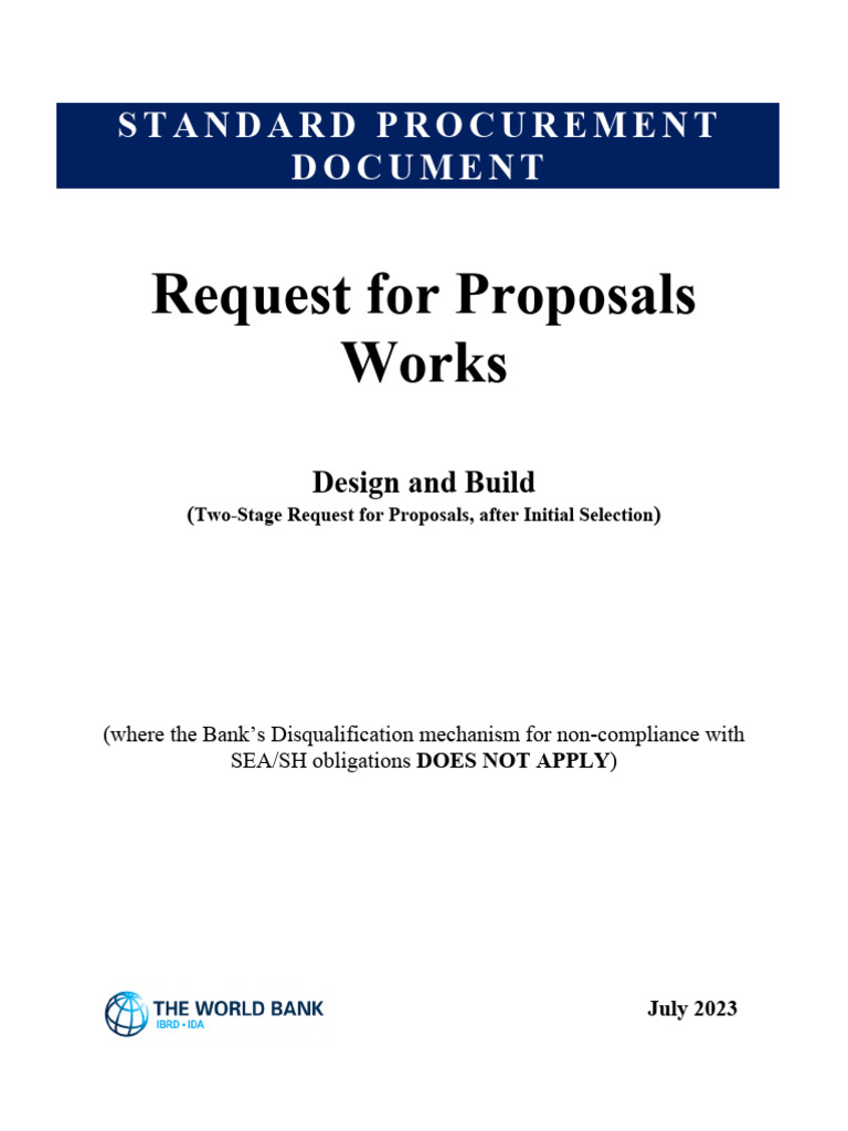 Design and Build Standard Procurement Document - Two-Stage-without ...