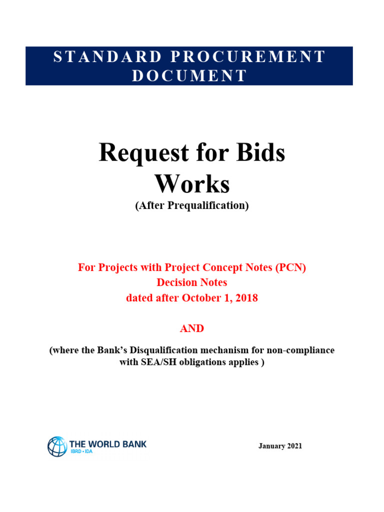 Design and Build Standard Procurement Documents - Version 2021 ...