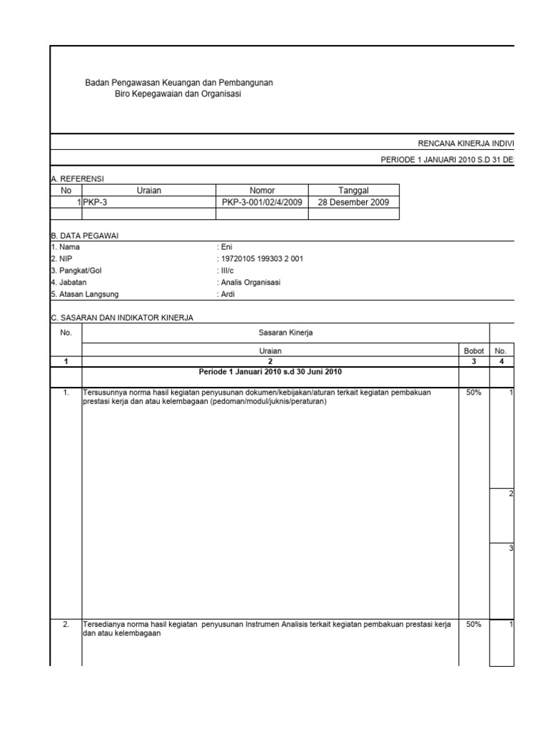 Contoh Isian Formulir SKI-1 | PDF