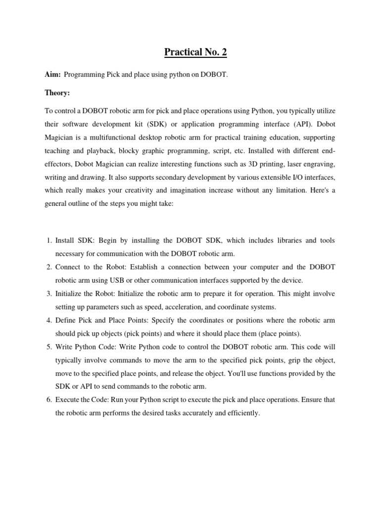 RP Practical No. 2 | PDF | Python (Programming Language) | Robotics