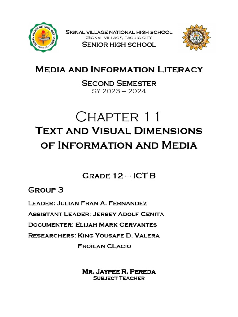 Written Report Template in MIL Presentation Group 3 | PDF | Typefaces ...