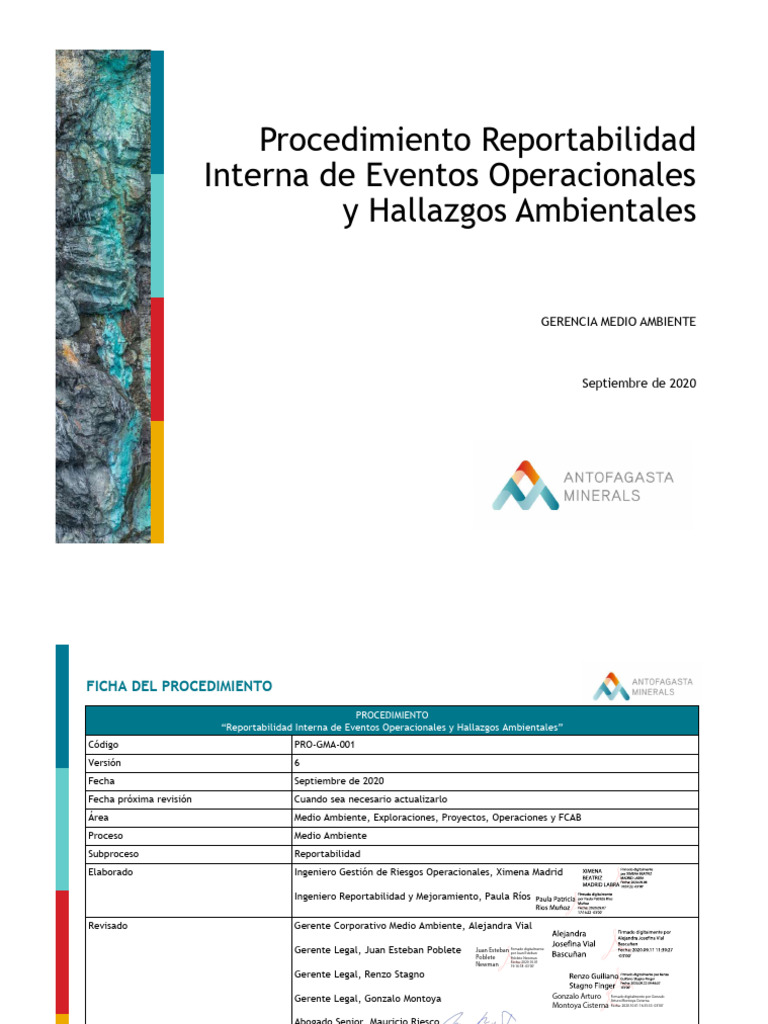 PR-MA-001 Procedimiento Reportabilidad Eventos y Hallazgos Ambientales ...
