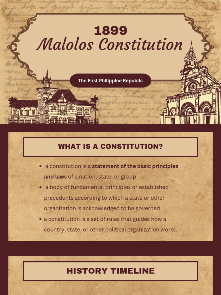 The Malolos Constitution Overview | PDF | Presidents Of The United ...