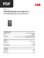 1SDA100467R1 xt5s 630 Ekip Dip Ls I in 630 4p F F | PDF | Electrical Equipment | Electricity