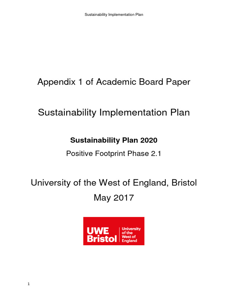 Sustainability Implementation Plan | PDF | Sustainability | Climate ...