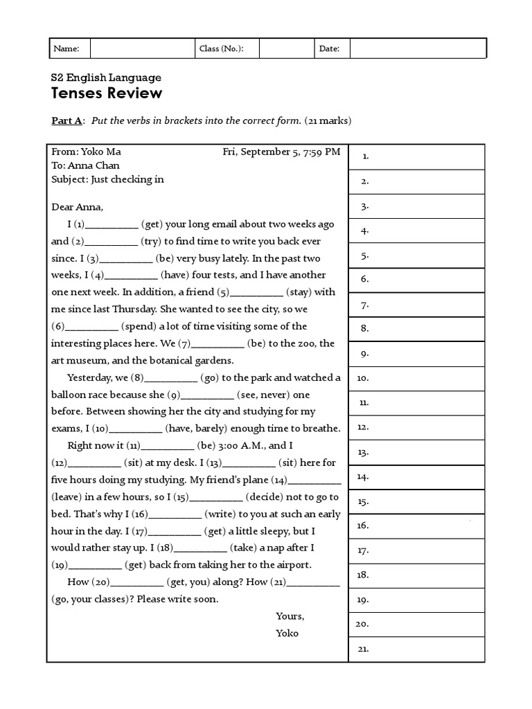 01 Tenses Review | PDF | Linguistic Typology | Languages