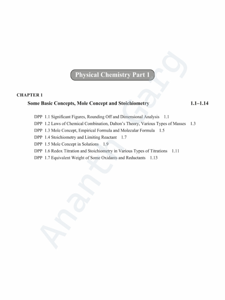 Some Basic Concepts and Mole Concept DPP | PDF