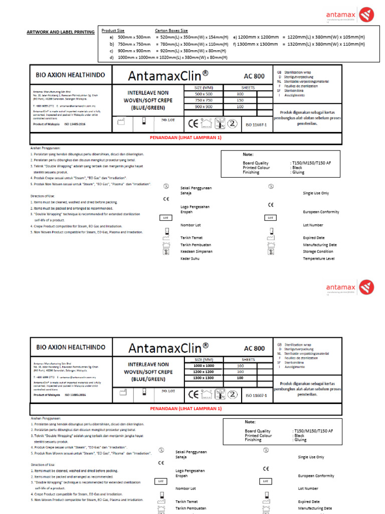 Antamaxclin - Interleave Box Artwork | PDF