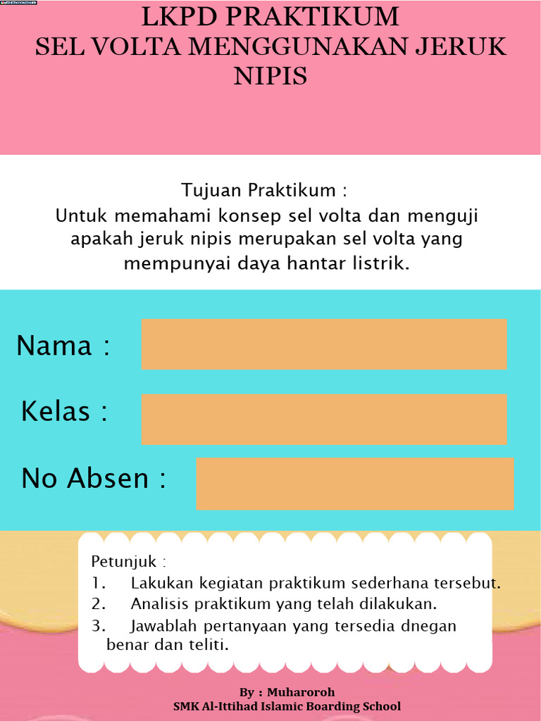 LKPD Sel Volta | PDF | Sains & Matematika