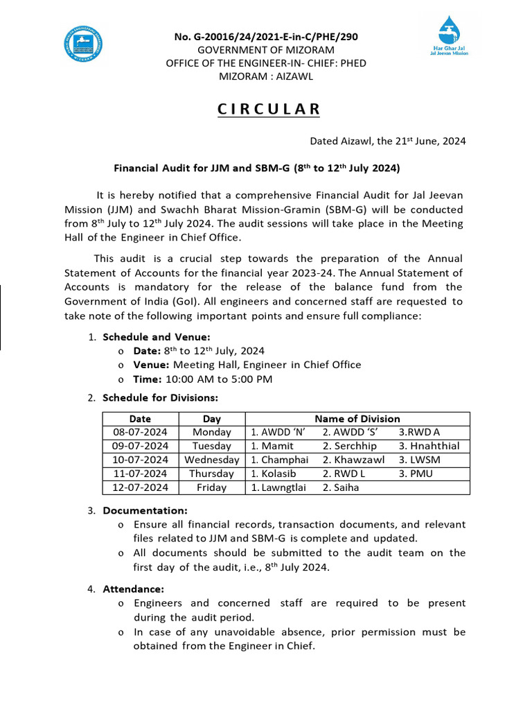Circular | PDF | Audit | Business