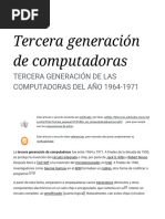 Tercera Generación de Computadoras | PDF | Circuito integrado | Ibm