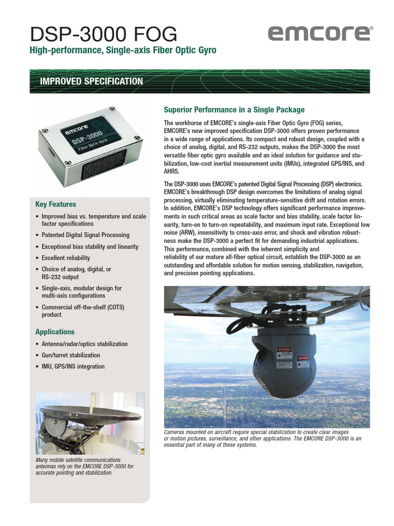 DS DSP3000 | PDF | Inertial Navigation System | Gyroscope