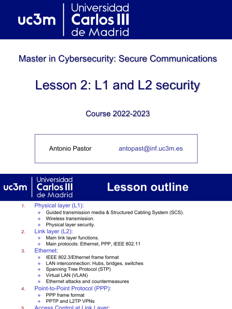 2 L1 L2 Security | PDF | Ethernet | Network Switch