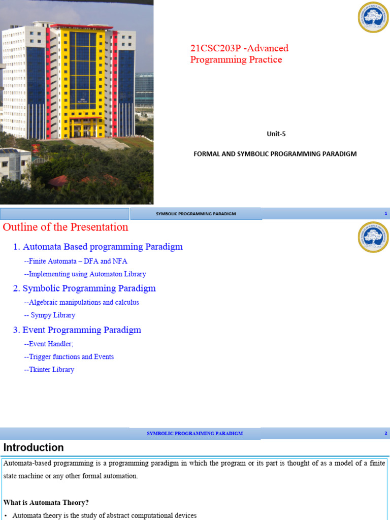 APP Unit 5 | PDF | Graphical User Interfaces | Automata Theory