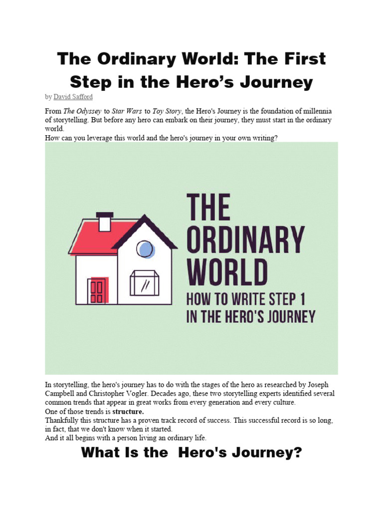 AAA The First Step in The Hero's Journey | PDF | Hero